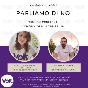 Il Movimento Volt sbarca in Campania