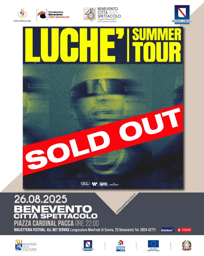 Concerto di Luchè a Benevento: il live del 26 agosto è già sold-out