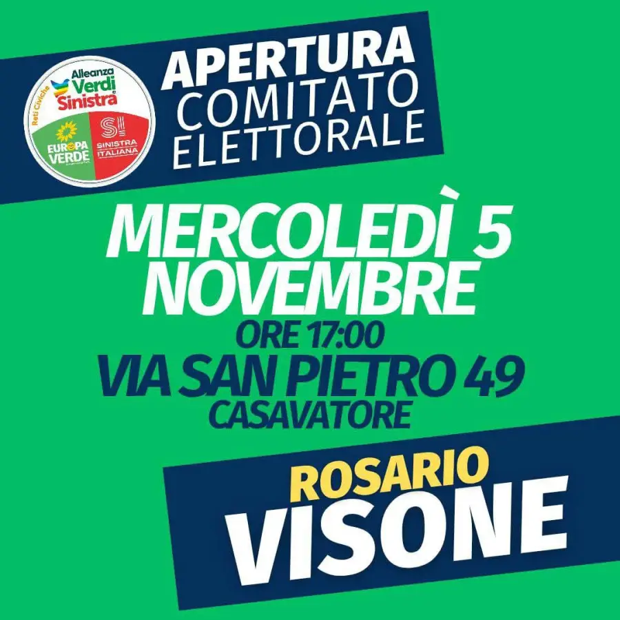 Europa Verde inaugura la nuova sede del Comitato Elettorale a Casavatore.